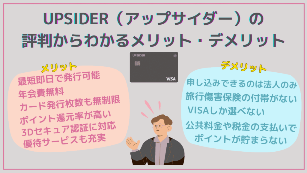 UPSIDER（アップサイダー）の審査に落ちるケース・評判と個人事業主でも申し込みできるかを解説 | CHOOSENER＋